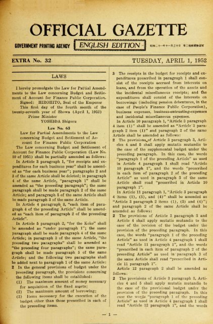 OFFICIAL GAZETTE GOVERNMENTPRINTINGA8ENGY f ENQUSH ...