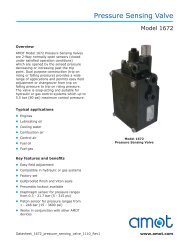 High Pressure Control Valve - Amot