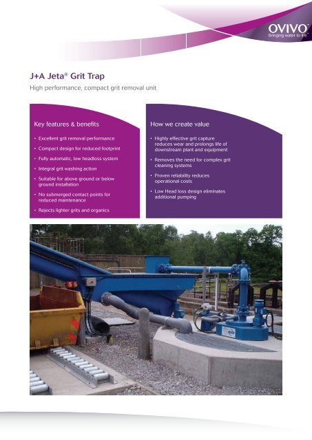 J+A Jeta® Grit Trap - Ovivo