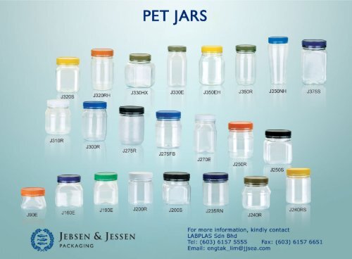 PET jARS - Jebsen & Jessen Packaging