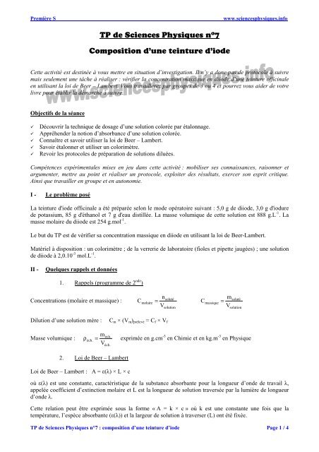 masse molaire de diiode