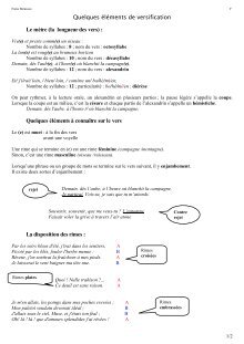 fiche memoire versification