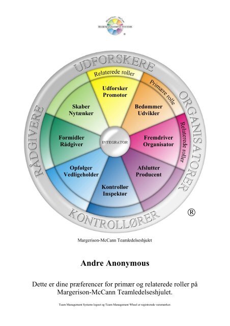 Sample Team Management Profile - Team Management Systems