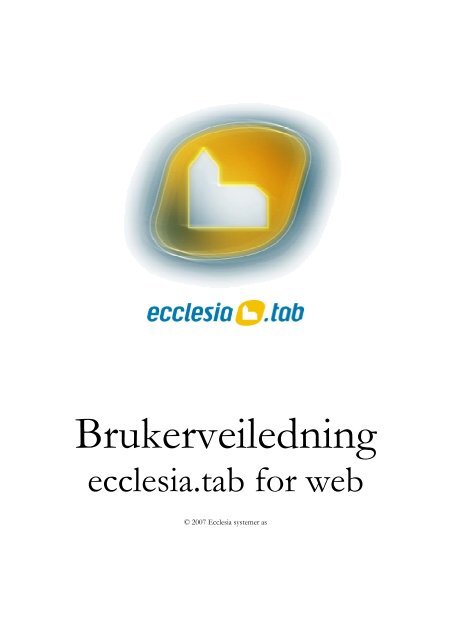 Brukerveiledning - Ecclesia Systemer as