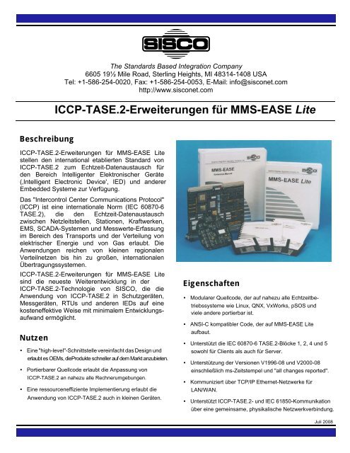 ICCP-TASE.2 Erweiterungen MMS-EASE Lite - AMA-SYSTEMS