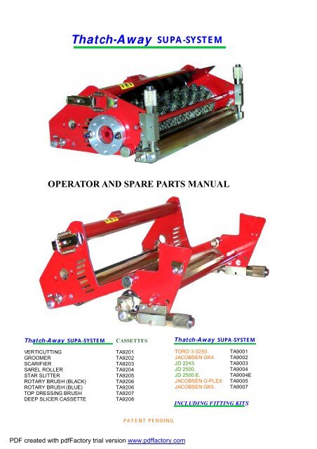 Thatch-Away SUPA-SYSTEM - Prodana