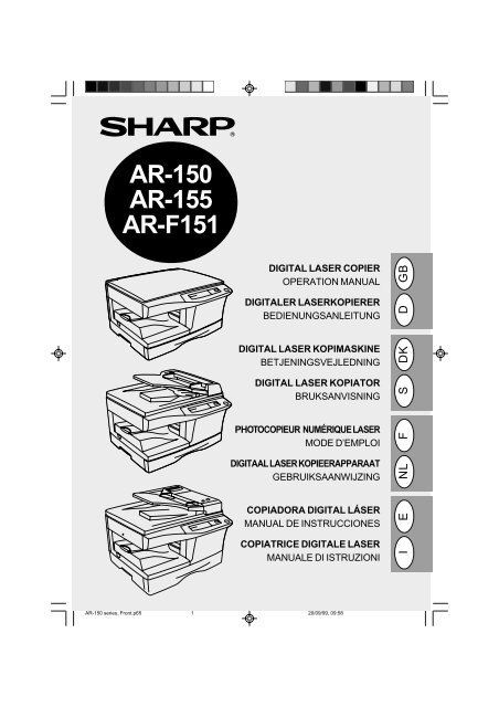 AR-150/155/F151 Operation-Manual GB DE DK SE FR NL ... - Sharp