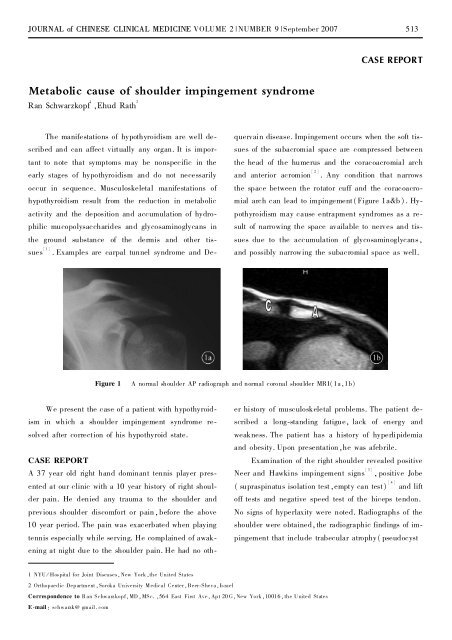 Positive Hawkins Impingement