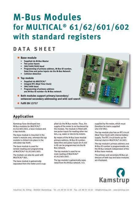 Data sheet - Kamstrup