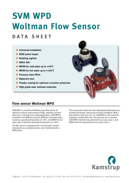 DATA SHeeT - Kamstrup