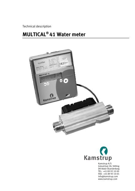 MULTICAL® 41 Water meter - Kamstrup