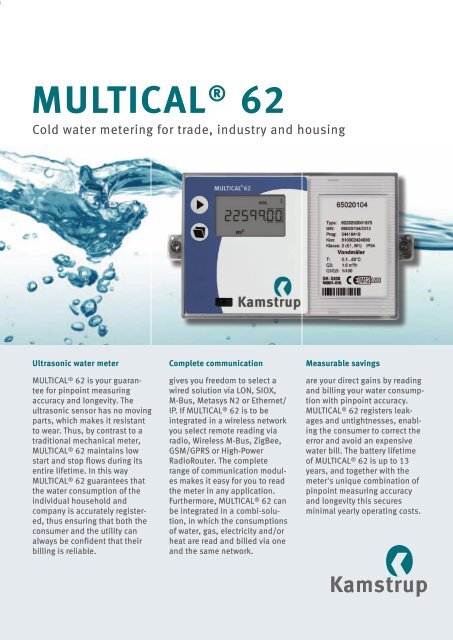 MULTICAL® 62 - Kamstrup