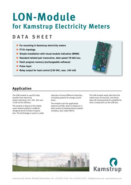 Data sheet - Kamstrup