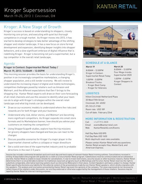 Kroger Supersession - Kantar Retail iQ