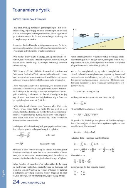 Tsunamiens fysik - LMFK