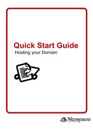 Quick Start Guide - Namesco