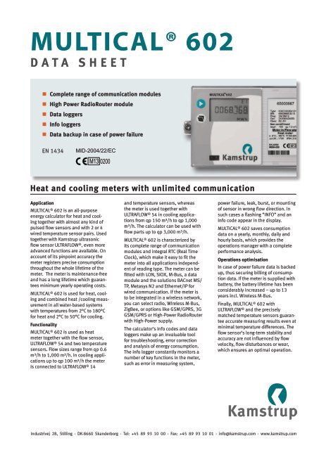 MULTICAL® 602 - Kamstrup