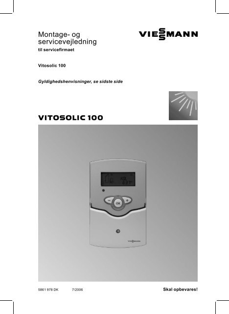 Vitosolic 100 - Viessmann