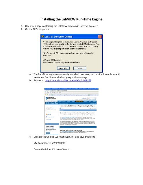 Installing the LabVIEW Run-Time Engine - Engineering School ...
