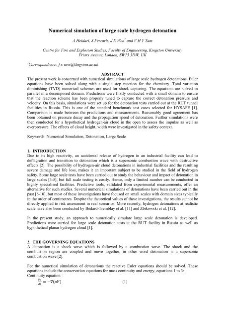 paper 212 - numerical simulation of large scale hydrogen detonation