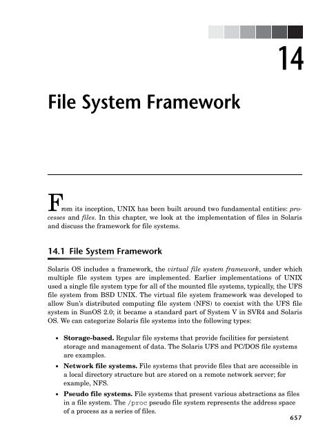 Solaris Internals Chapter 14 File System Framework