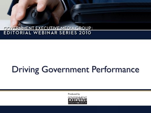 Driving Government Performance