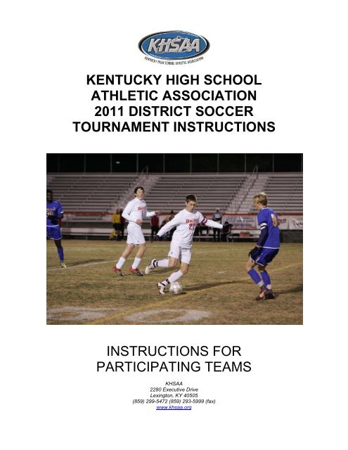 District Tournament Instructions - Kentucky High School Athletic ...