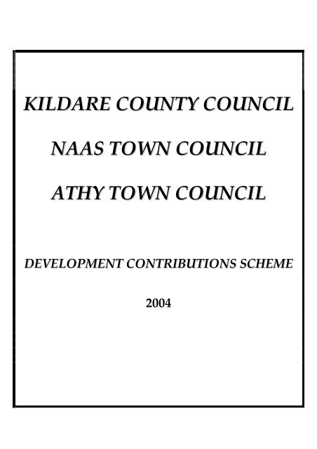 Development Contributions Scheme 2004 - Kildare.ie