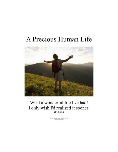 A Precious Human Life