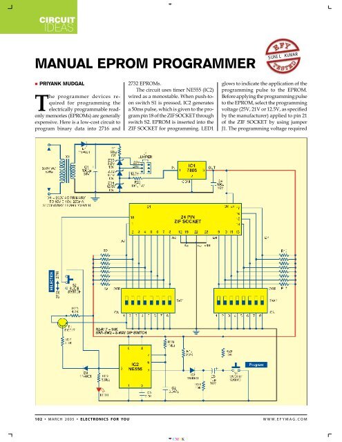 Manual EPrOM PrOgraMMEr - Kits 'n' Spares