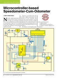 Microcontroller-based Speedometer-Cum-Odometer - Kits 'n' Spares
