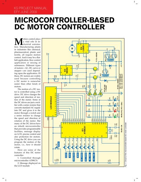 Microcontroller-based dc Motor controller - Kits 'n' Spares