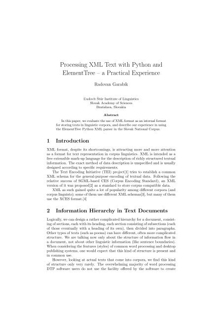 Processing Xml Text With Python And Elementtree A Practical