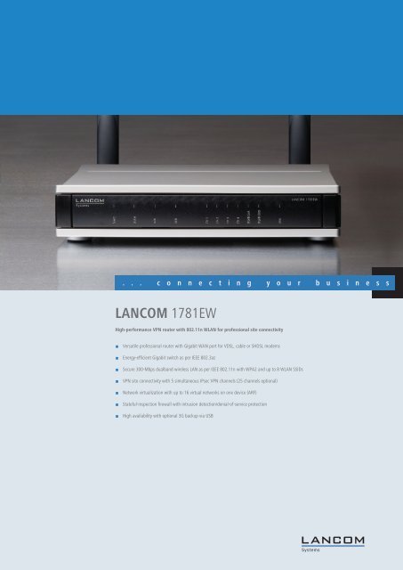 Datasheet - LANCOM Systems GmbH