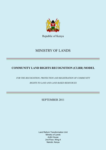 MINISTRY OF LANDS - Land Portal