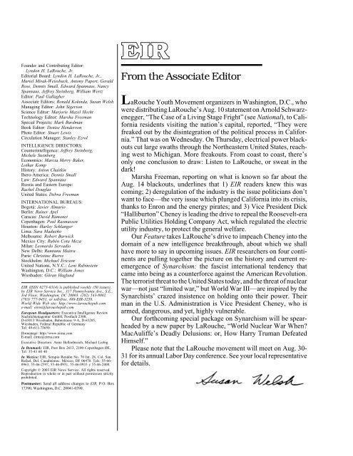 EIR - Executive Intelligence Review