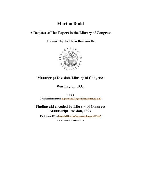 Martha Dodd 1908 1990