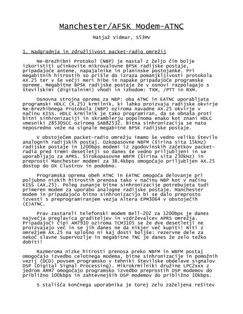 Manchester/AFSK Modem-ATNC - Lea