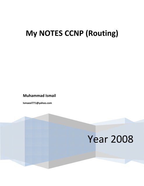 My NOTES CCNP (Routing) - The Cisco Learning Network