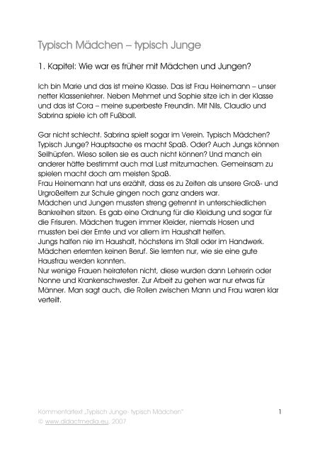 Typisch Junge- typisch Mädchen Typisch Junge- typisch Mädchen