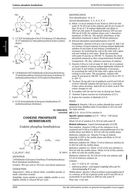 CODEINE PHOSPHATE HEMIHYDRATE Codeini phosphas ...