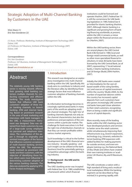 multichannel banking - Library@IMT Dubai