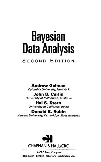 Bayesian Data Analysis Bayesian Data Analysis
