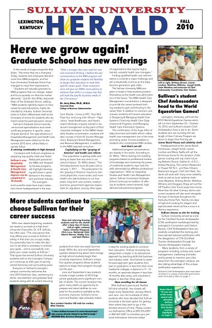 Fall 2010 - Sullivan University | Library