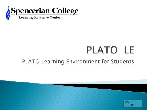PLATO Learning Environment for Students - Sullivan University ...
