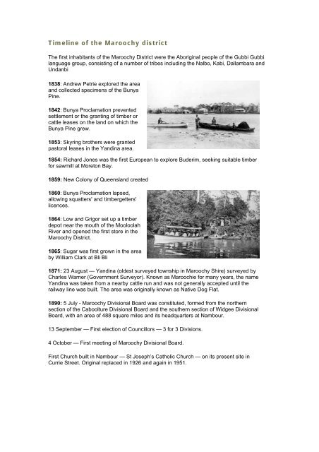 Timeline of the Maroochy district - Sunshine Coast Libraries