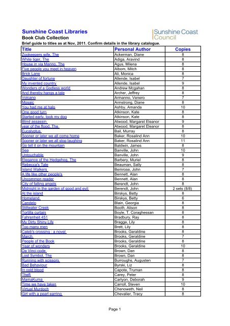 Sunshine Coast Libraries