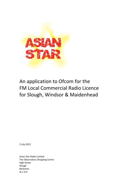 Asian Star Radio - Ofcom Licensing