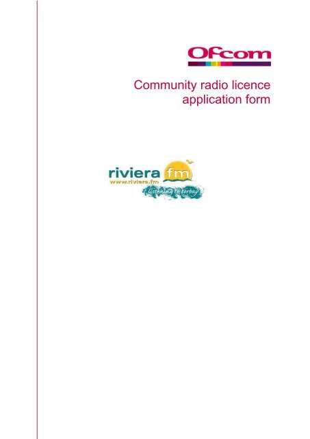 Riviera FM - Ofcom Licensing