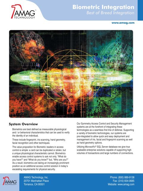 Biometric Integration - AMAG